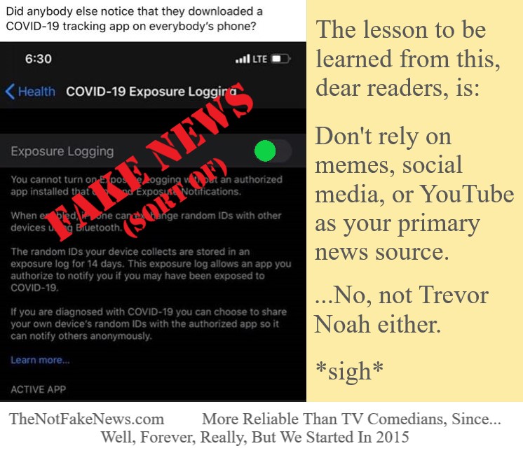 FAKE NEWS: Tracking Apps On Your Phone? | The Not Fake News